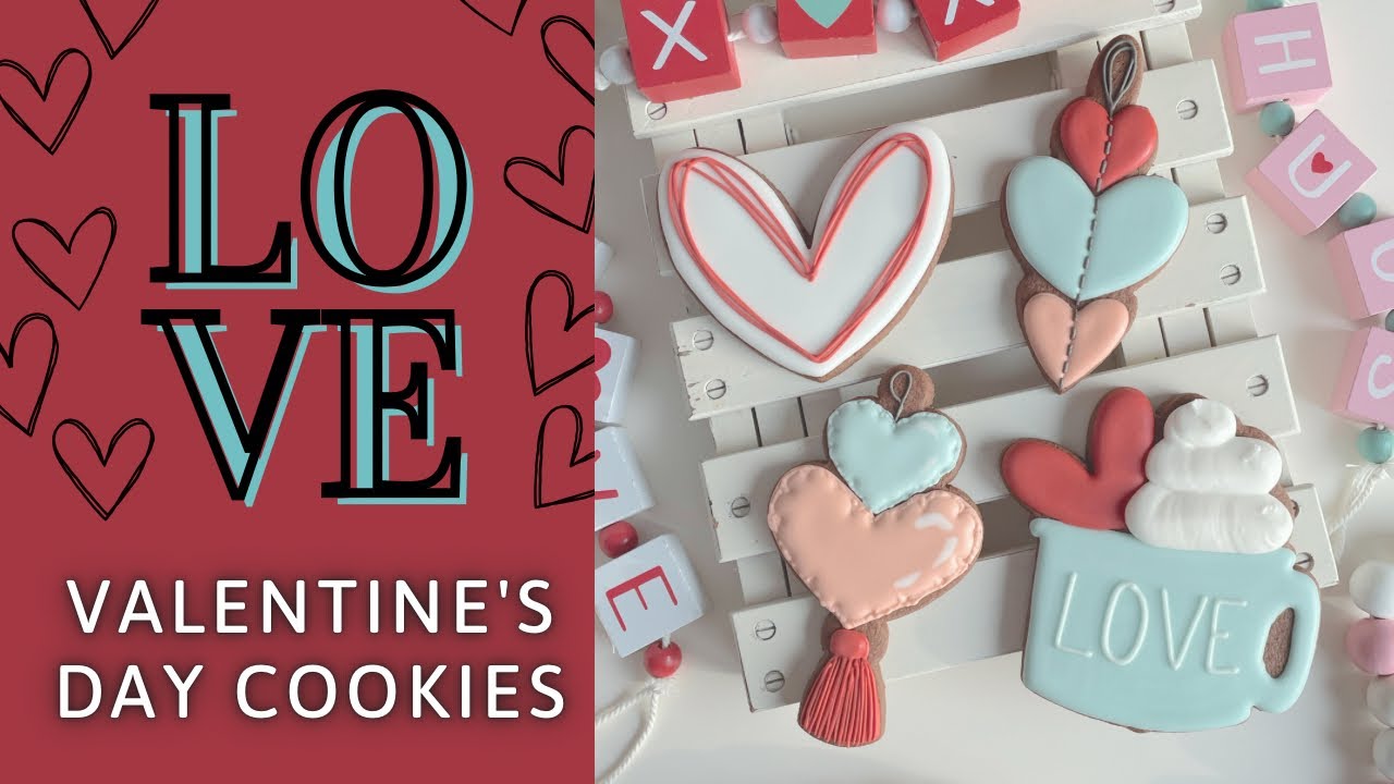Valentine Cookie Decorating | Relaxing Video | Cookie Decorating ...