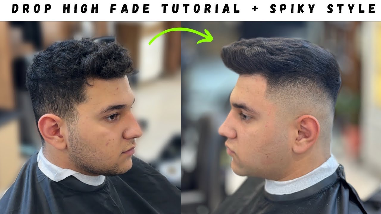 Pro High Fade Tutorial + Spiky Hairstyle | Step By Step Haircut ...