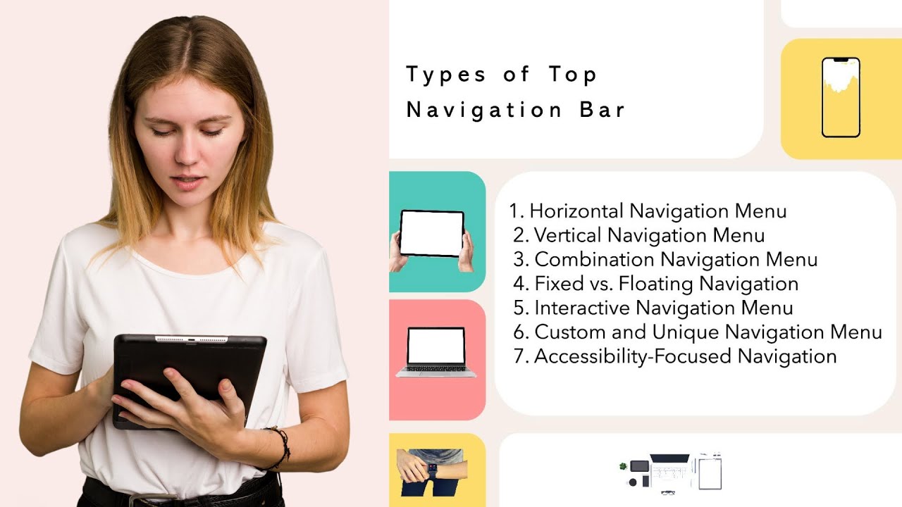 All Possible types of "TOP NAVIGATION" Menu in one video | UI/UX Top ...