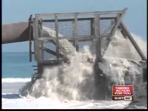 Beach renourishment begins on Sand Key - YouTube