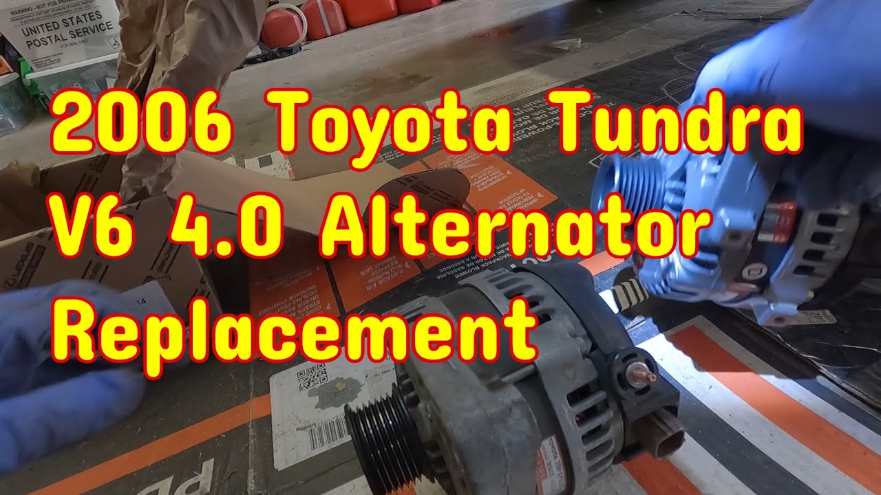 Alternator Replacement 2006 Toyota Tundra V6 4.0| Super EASY JOB! - YouTube