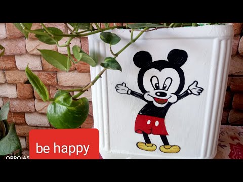 Mickey mouse 🐭 🐀 painting 🖌️ /reuse oil can@kvbghicha