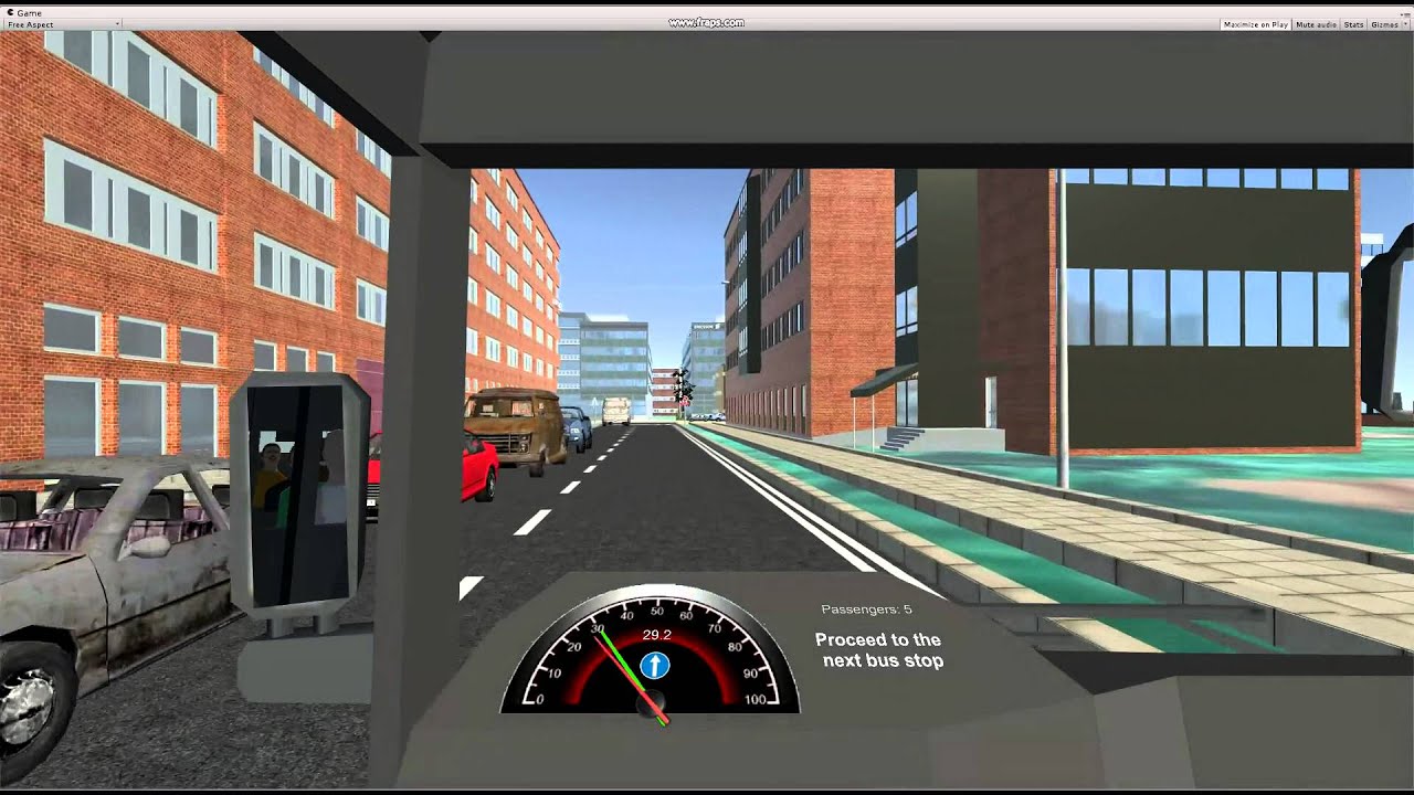 Bus driving simulator using oculus rift - YouTube
