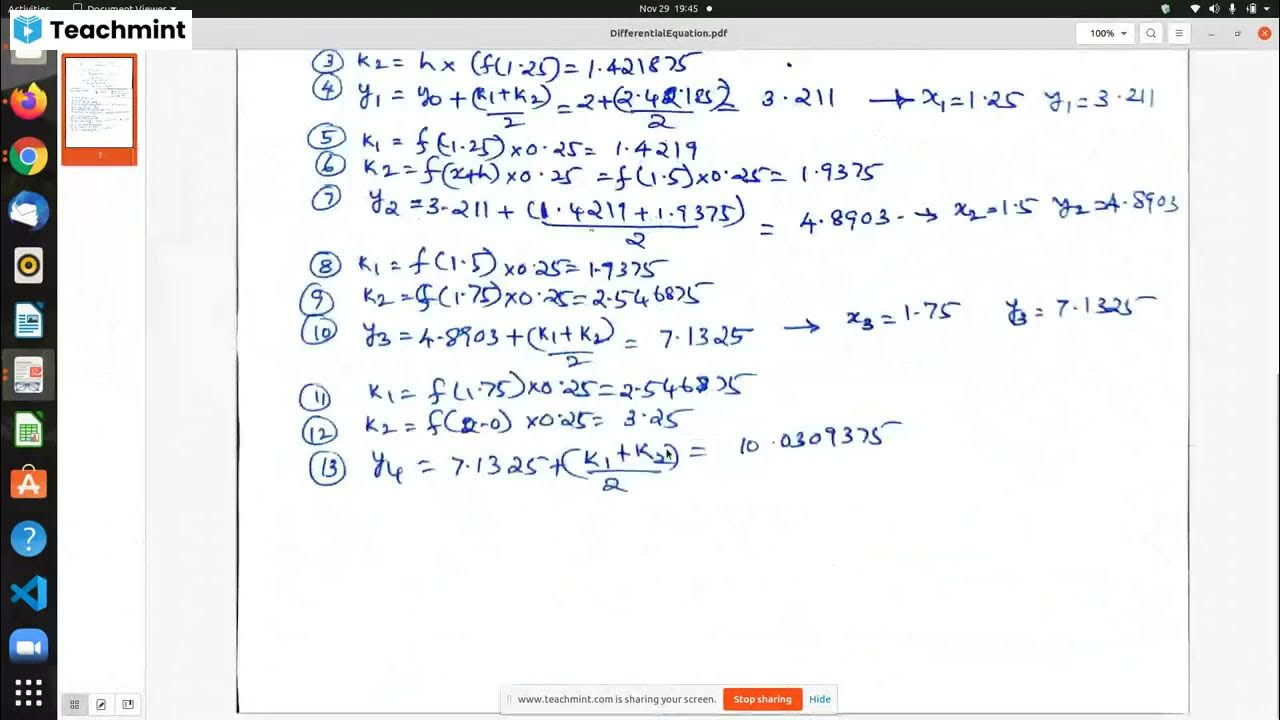 13. Python-Solution of Differential Equation- Euler & Runge Kutta ...