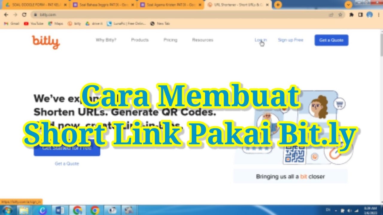 Cara Buat Short Link pakai Bit.ly - YouTube