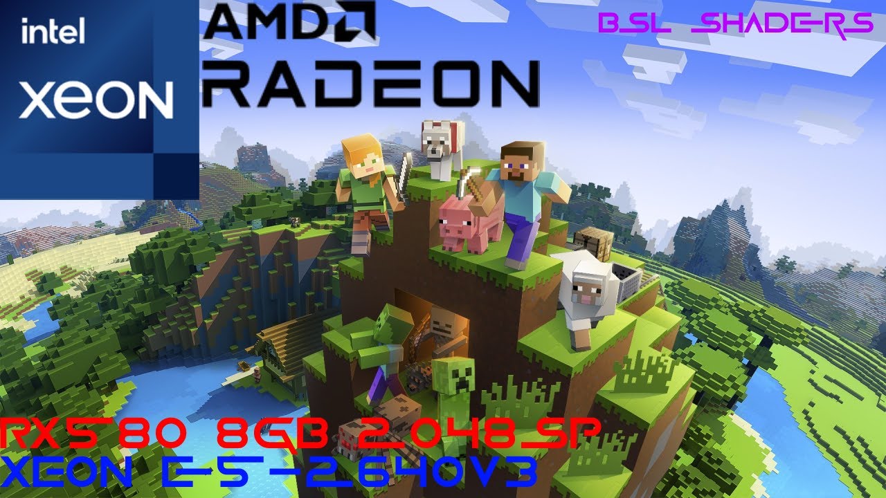 Minecraft 1.20 Sodium (BSL Shaders). Xeon E5-2640v3/AMD Radeon RX580 ...