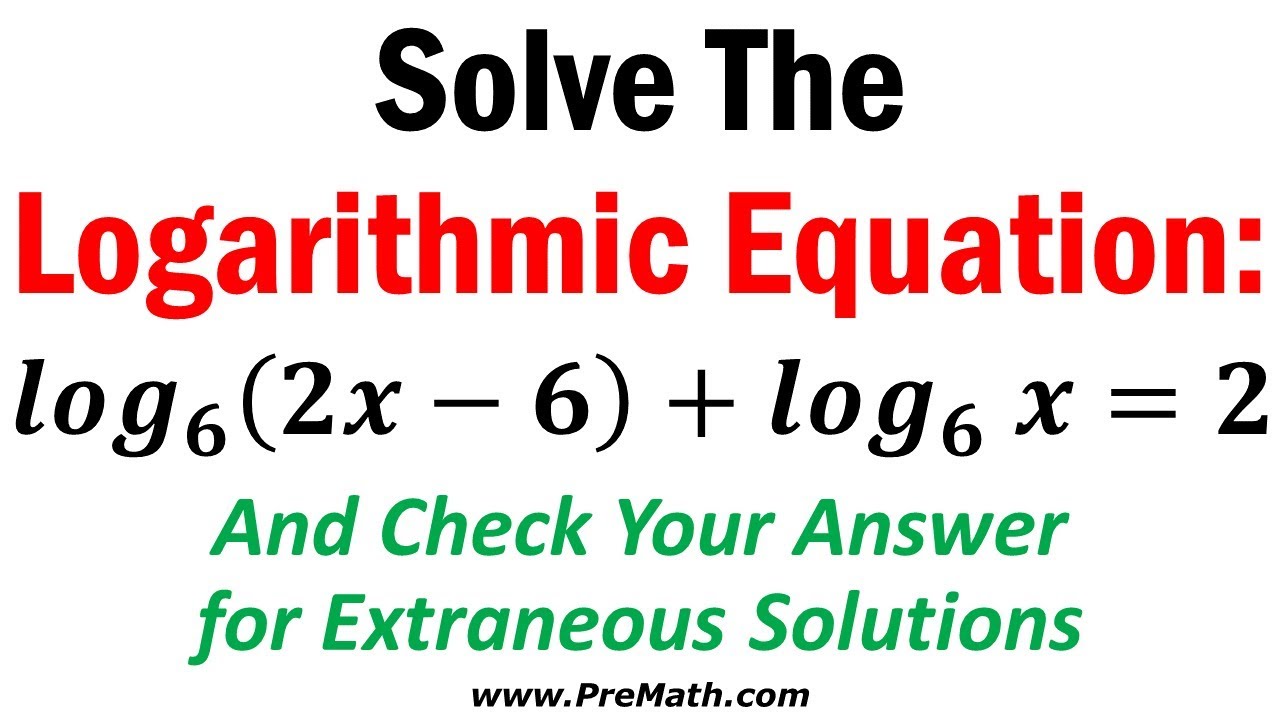 How To Solve Logarithmic Equations Involving Same Bases Simple How To Solve Logarithmic Equations Involving Same Bases Simple