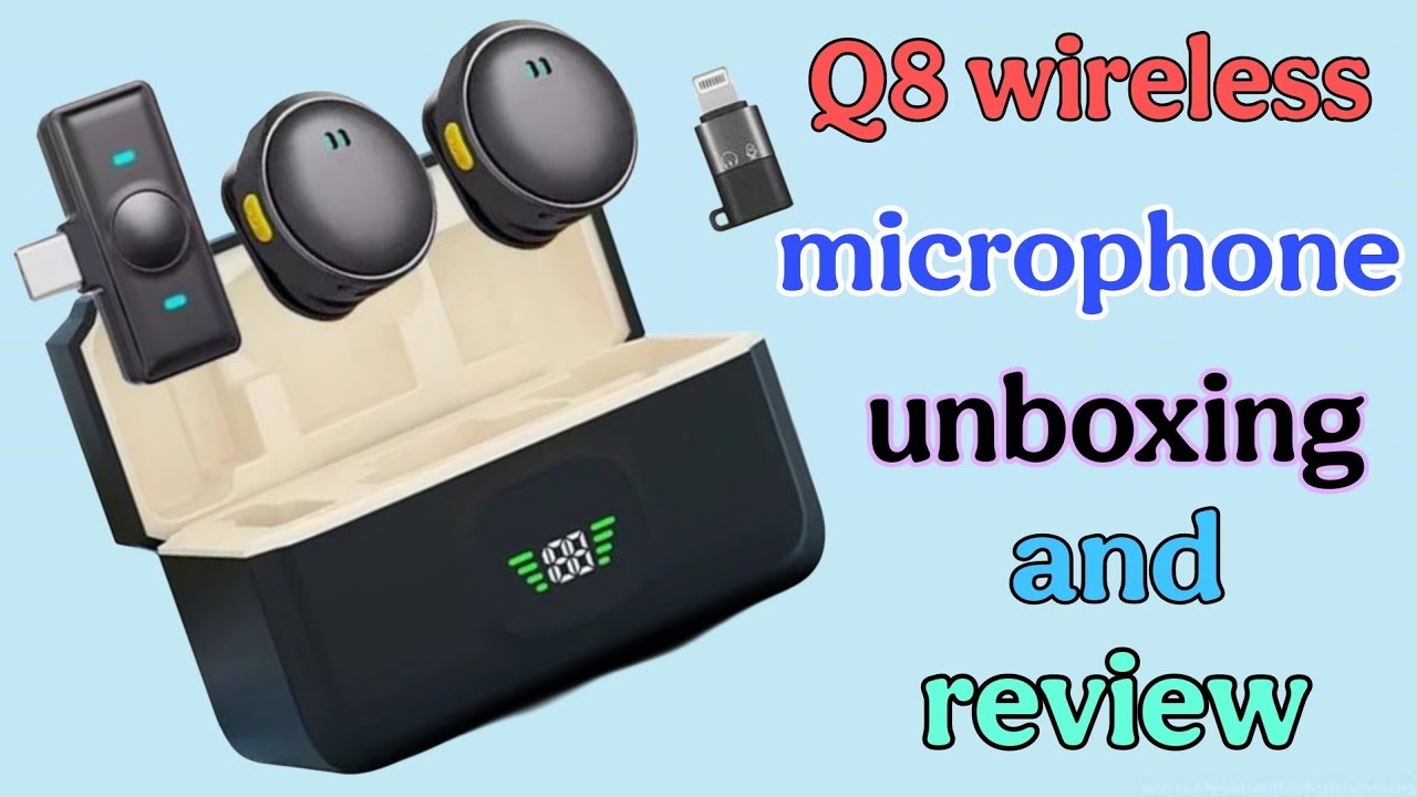 New 2025 one of the best q8 wireless microphone unboxing and review vm ...