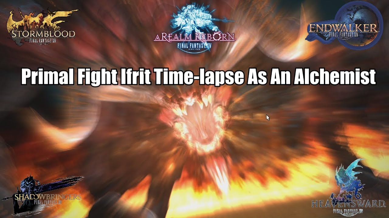 Final Fantasy 14 Primal Fight Ifrit Time-lapse As An Alchemist - YouTube