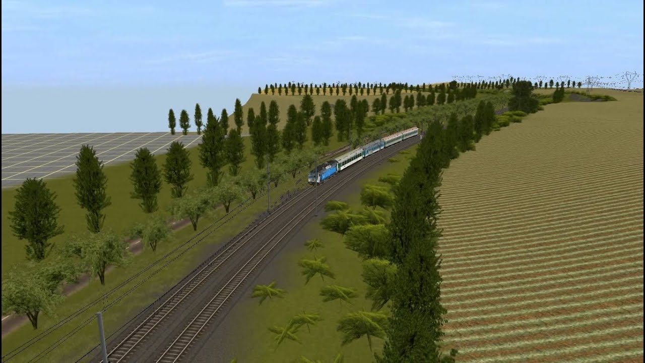 Trainz 2009 - má nereálná mapa - YouTube