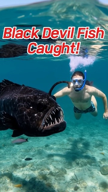 OMG! I Just Saw a Black Devil Fish!!! - YouTube