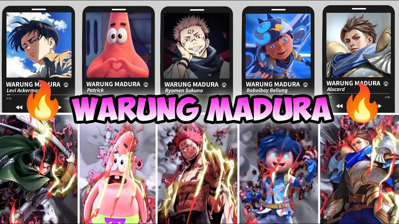 WARUNG MADURA versi Levi, Patrick, Sukuna, Boboiboy Beliung, dan ...