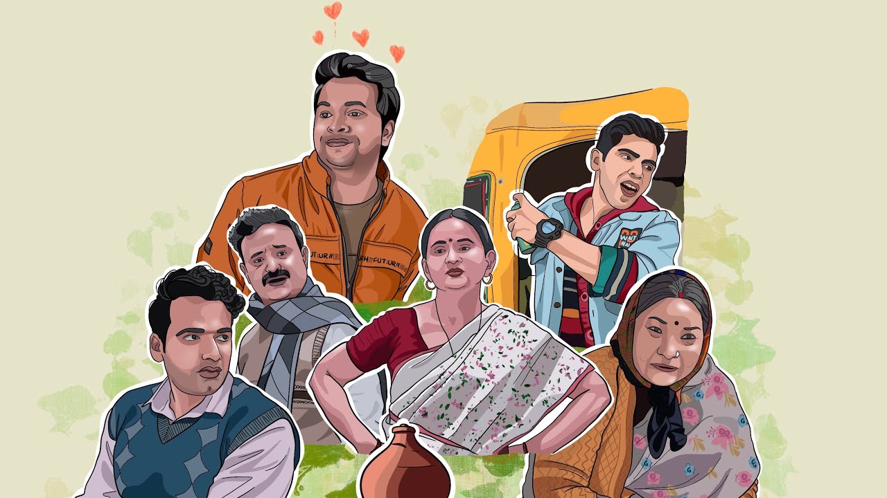 Drawing Gullak web series Cast on iPad | Doodleist Prakhar - YouTube