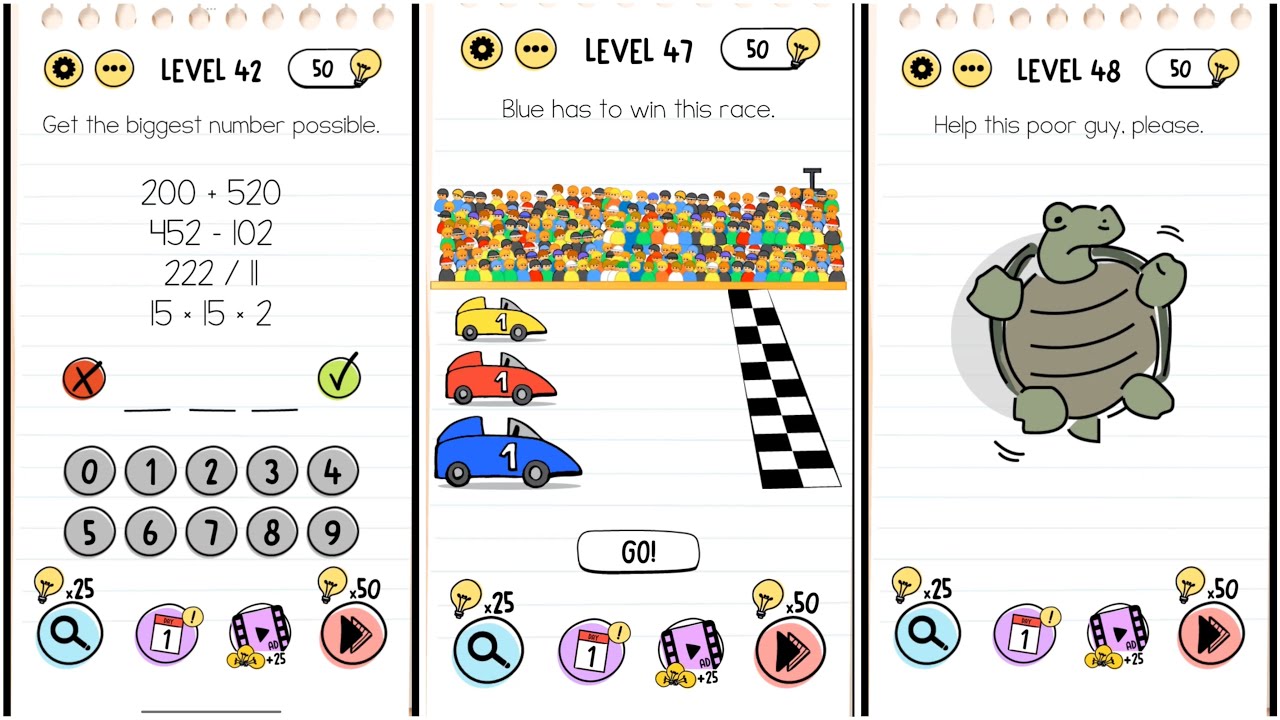 Brain Test: Tricky Puzzles - Levels 41-50 Walkthrough Gameplay - YouTube