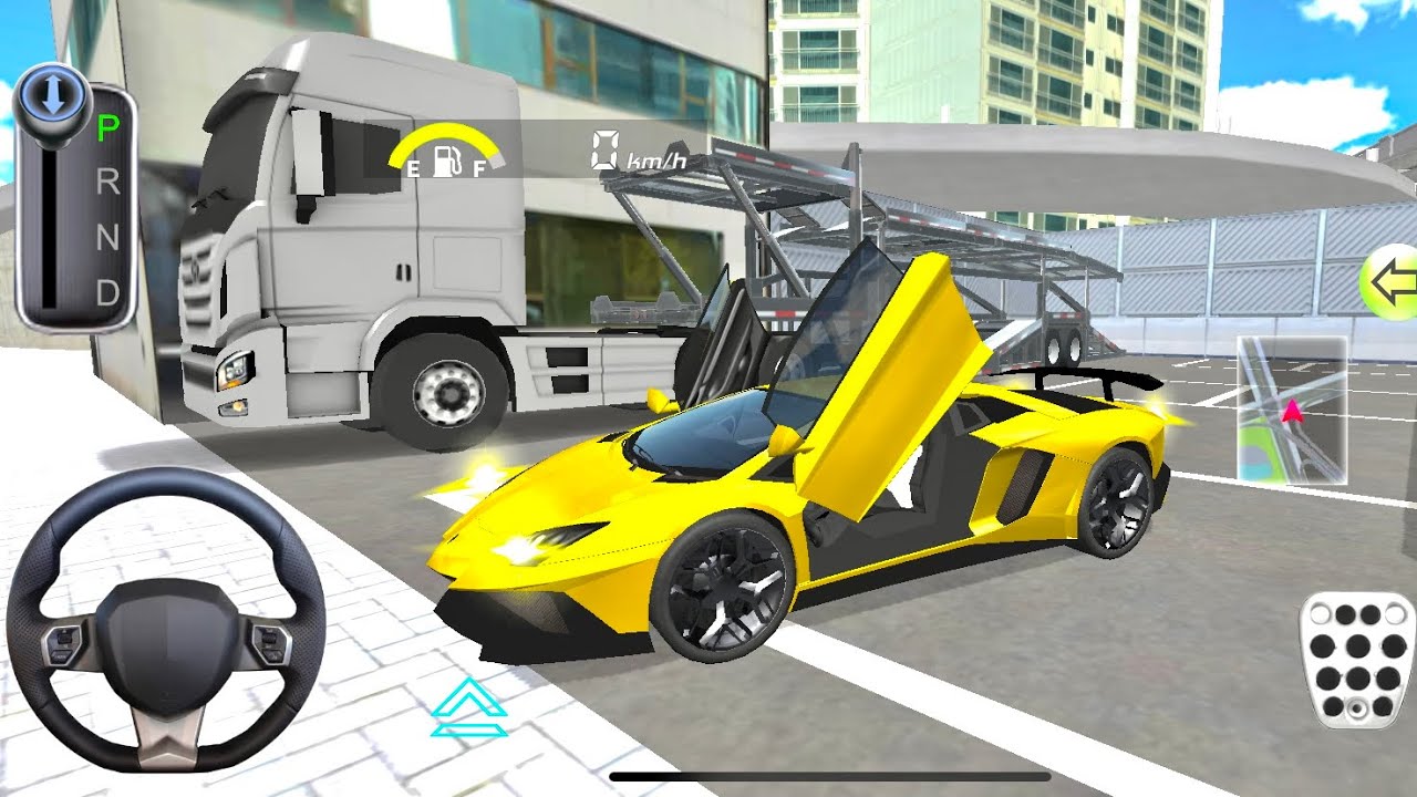 New Yellow Lamborghini For Parking - 3d Driving Class android game ...