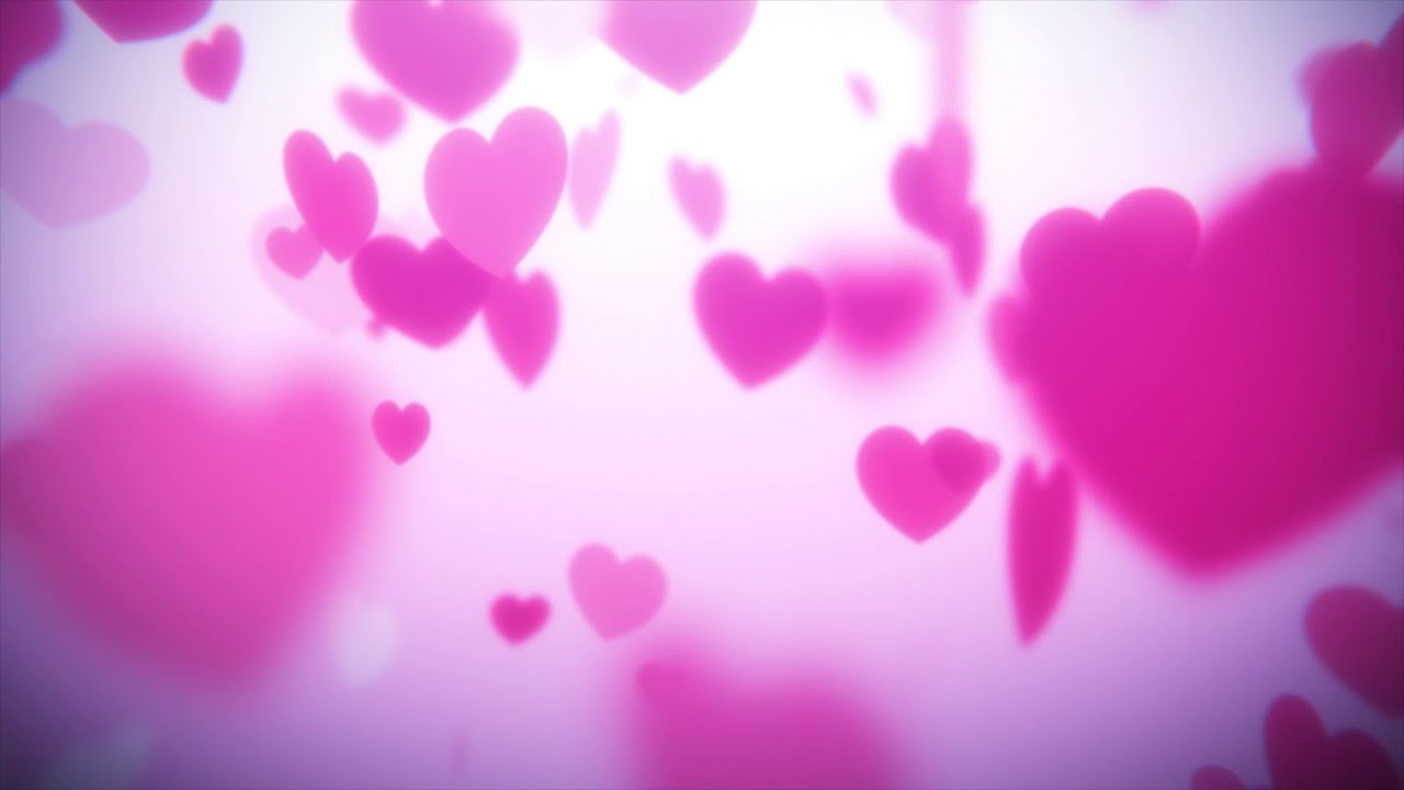 Pink Hearts Falling Background 4K | heart effect | love overlay effects ...