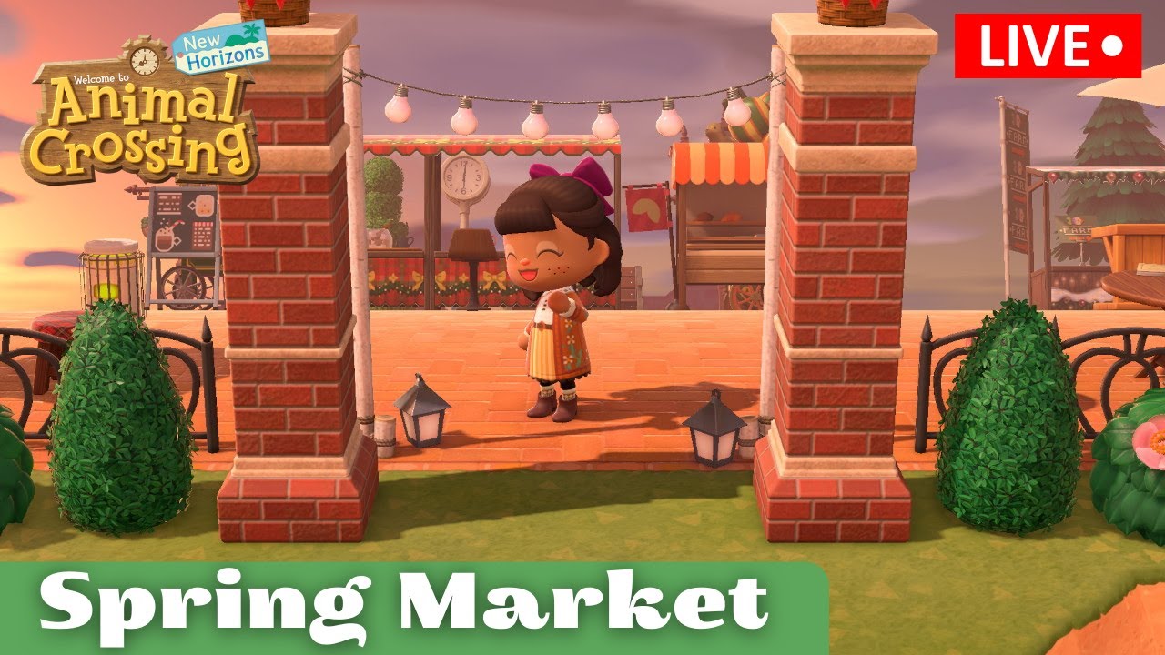 🔴 Let's Build The Spring Market! 💐 | ACNH - YouTube