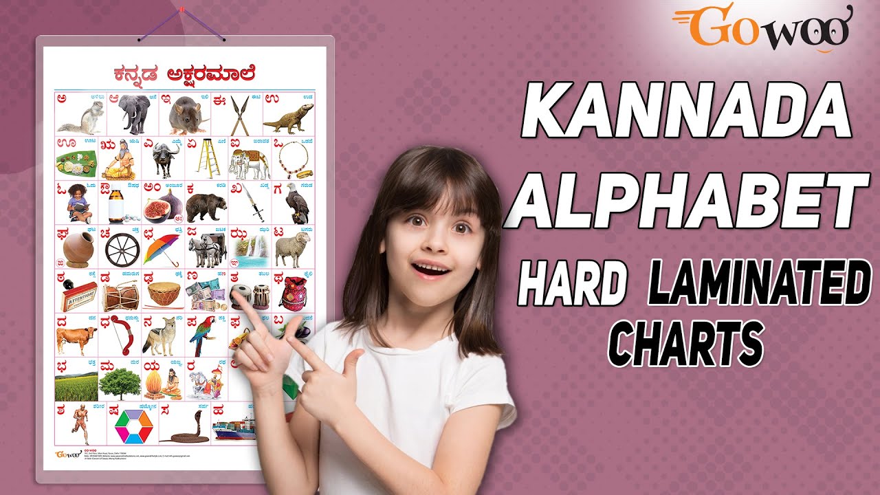 Kannada Alphabet Hard Laminated Charts by Gowoo | Educational Charts ...