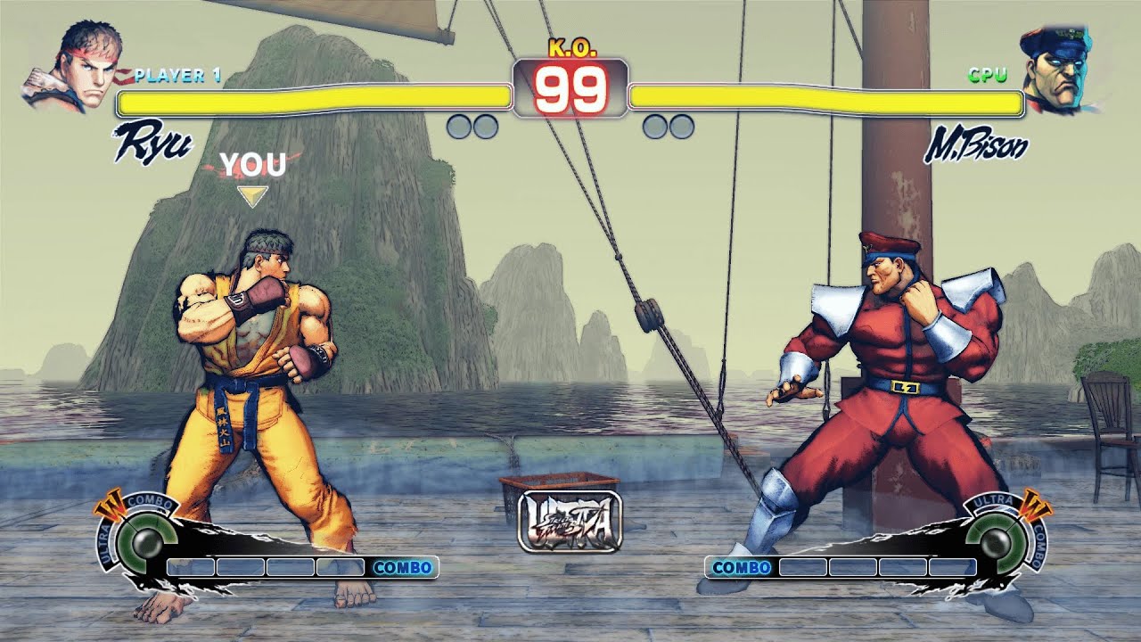 Ryu vs M.Bison (Hardest AI) - Ultra Street Fighter IV - YouTube