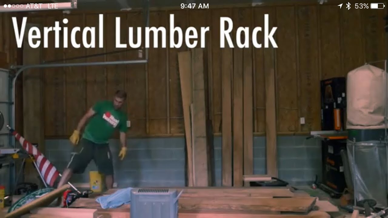 Vertical Lumber Rack - YouTube