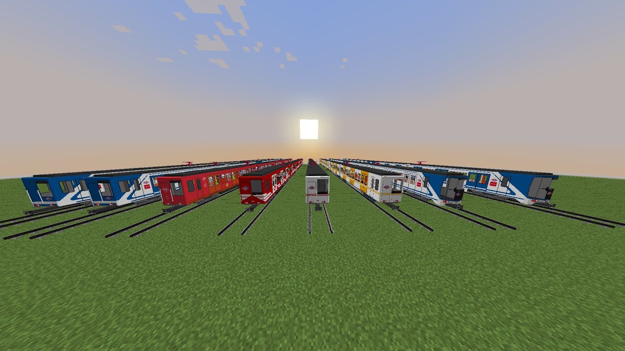 TENEMOS TRENES DEL METRO DE MADRID EN MINECRAFT😀!!!| review Minecraft ...