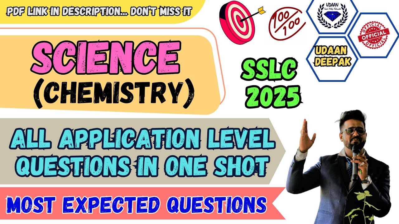 10th SSLC 2025 CHEMISTRY ALL APPLICATION LEVEL QUESTIONS IN ONE SHOT ...