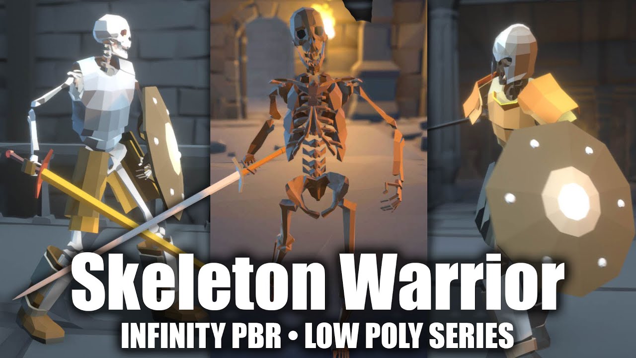Low Poly Character - Skeleton Warrior - YouTube