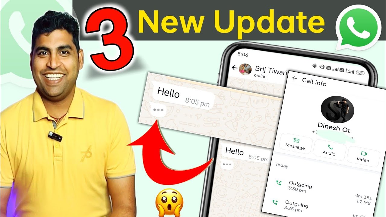 3 Whatsapp New Update 2024 | New Typing Indicator On WhatsApp 😱 ...