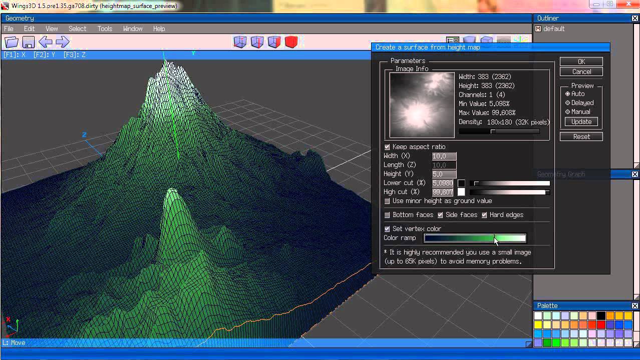 Heightmap Surface IV - My plugin for Wings3d (for v1.5) - YouTube