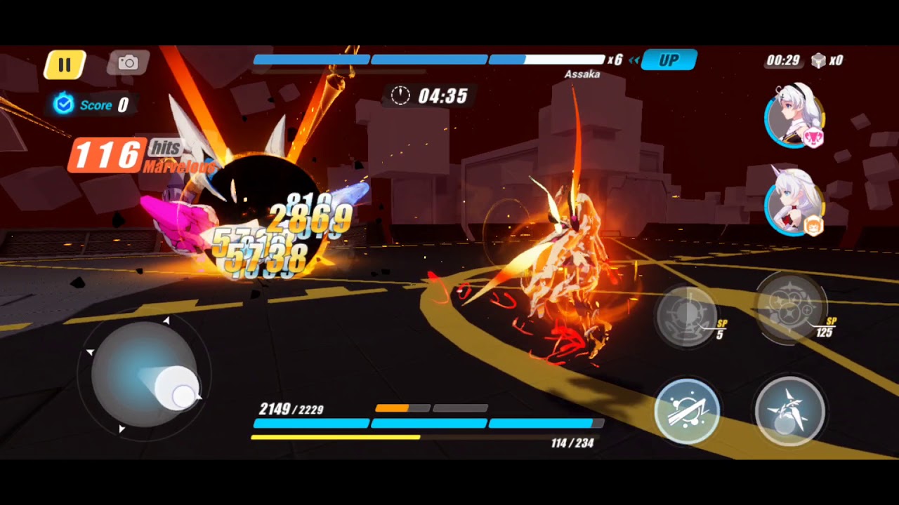 HI3 Sim Battle 02/10/20 - Assaka with Trial Suits - YouTube