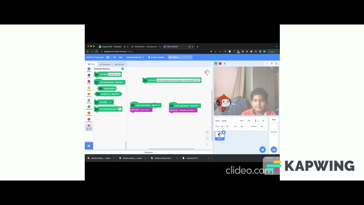 AI with Teachable Machine - Mask On & Off using Scratch - YouTube