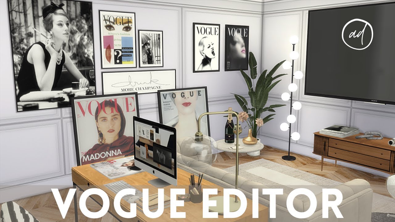 VOGUE EDITOR APARTMENT || Sims 4 || CC SPEED BUILD - YouTube