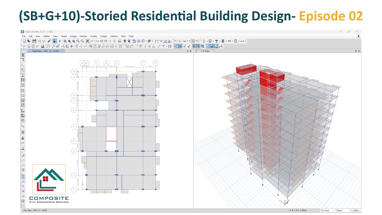 ETABS high rise building design II Episode 02 - YouTube