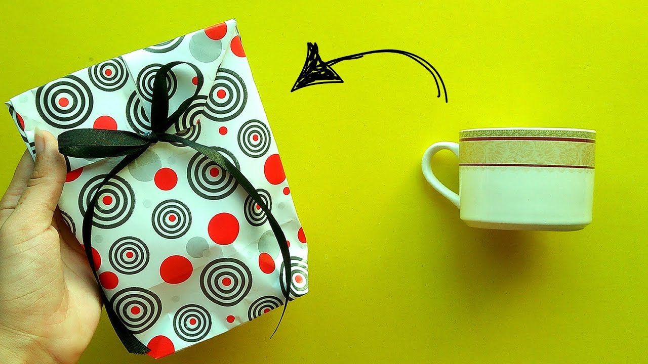 How to Wrap a Mug without a Box | How to Wrap a Mug with Wrapping Paper ...
