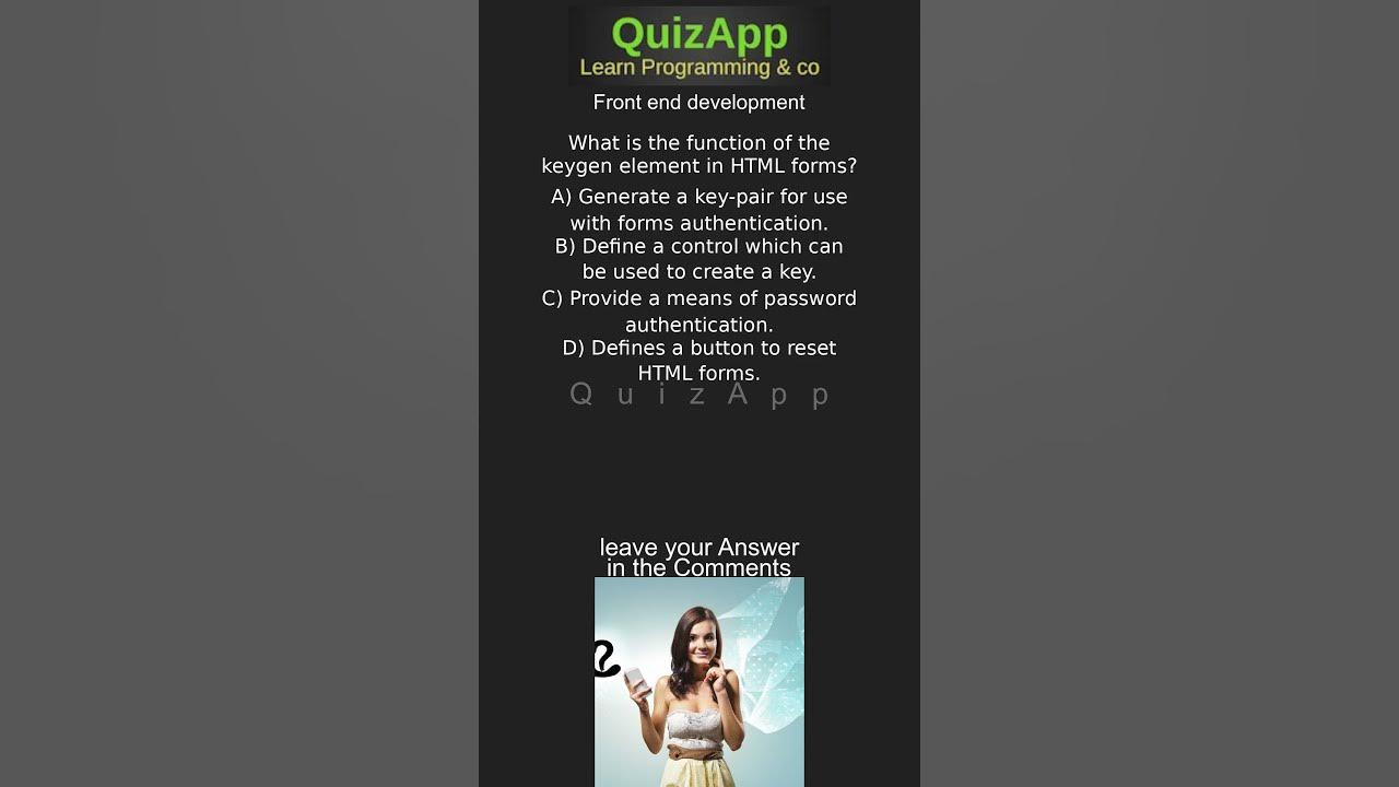 Front end development What is the function of the keygen element in ...