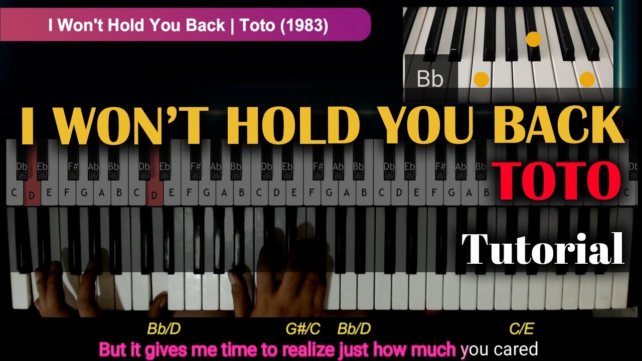 I Won't Hold You Back | Toto | How to Play for Keyboard/Piano with ...