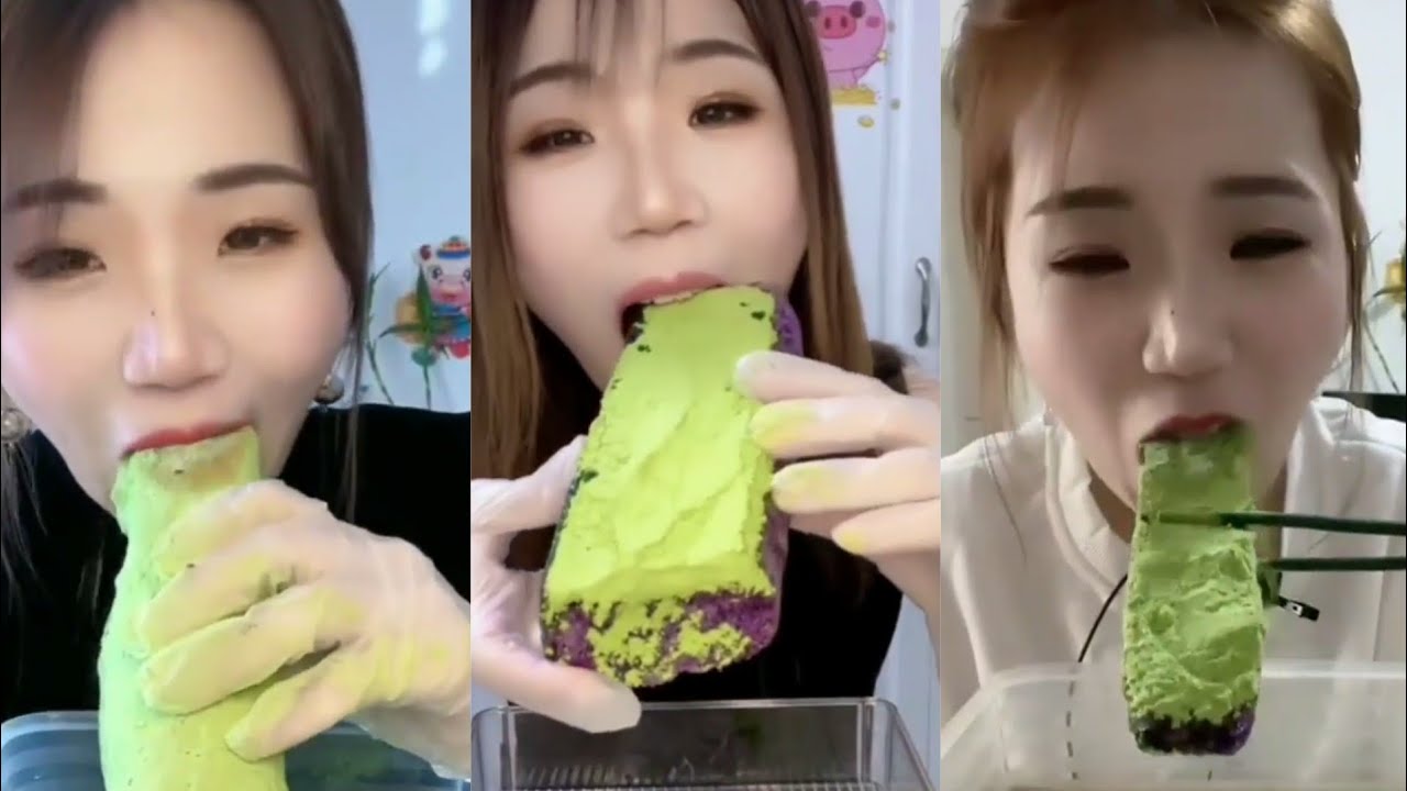 ASMR ICE YY QUEEN SHAVED ICE SQUEAKY WITH POWDER MATCHA - YouTube
