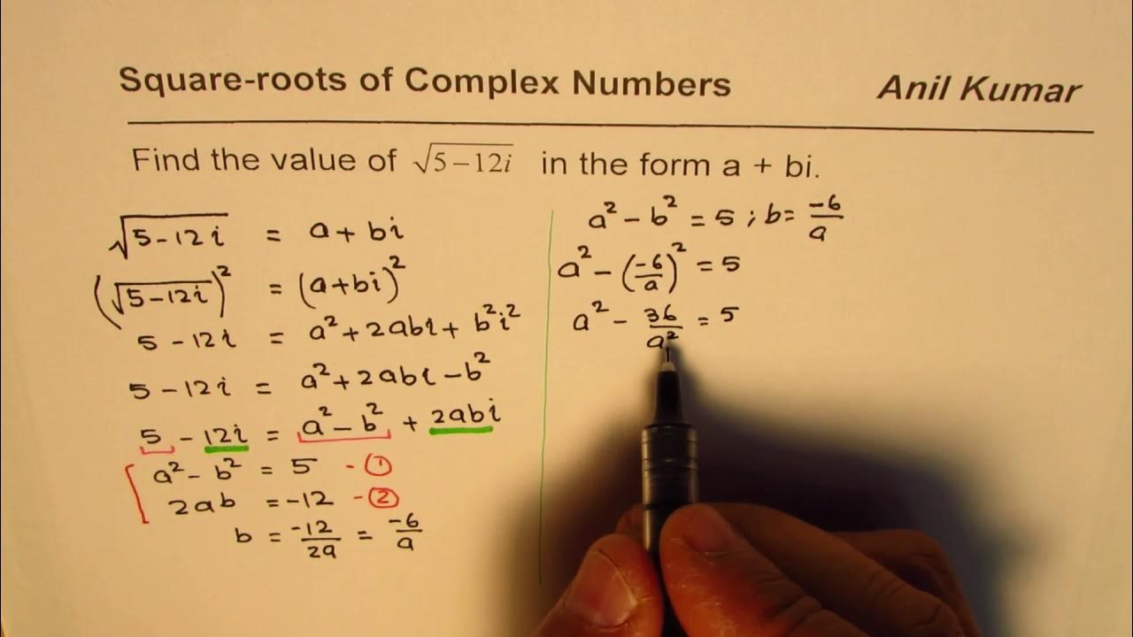 How to find Square Root of Complex Number - YouTube