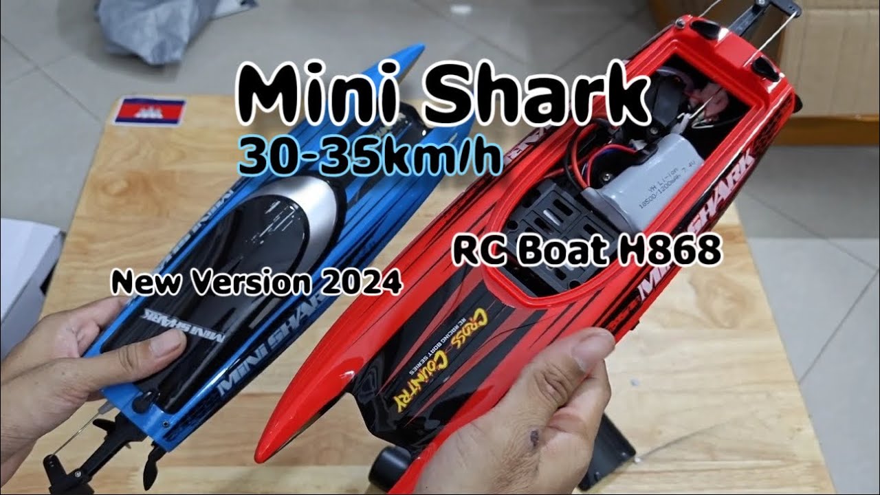 💥ទូកល្បឿនលឿន Mini Shark [[RC BOAT H868]] - YouTube
