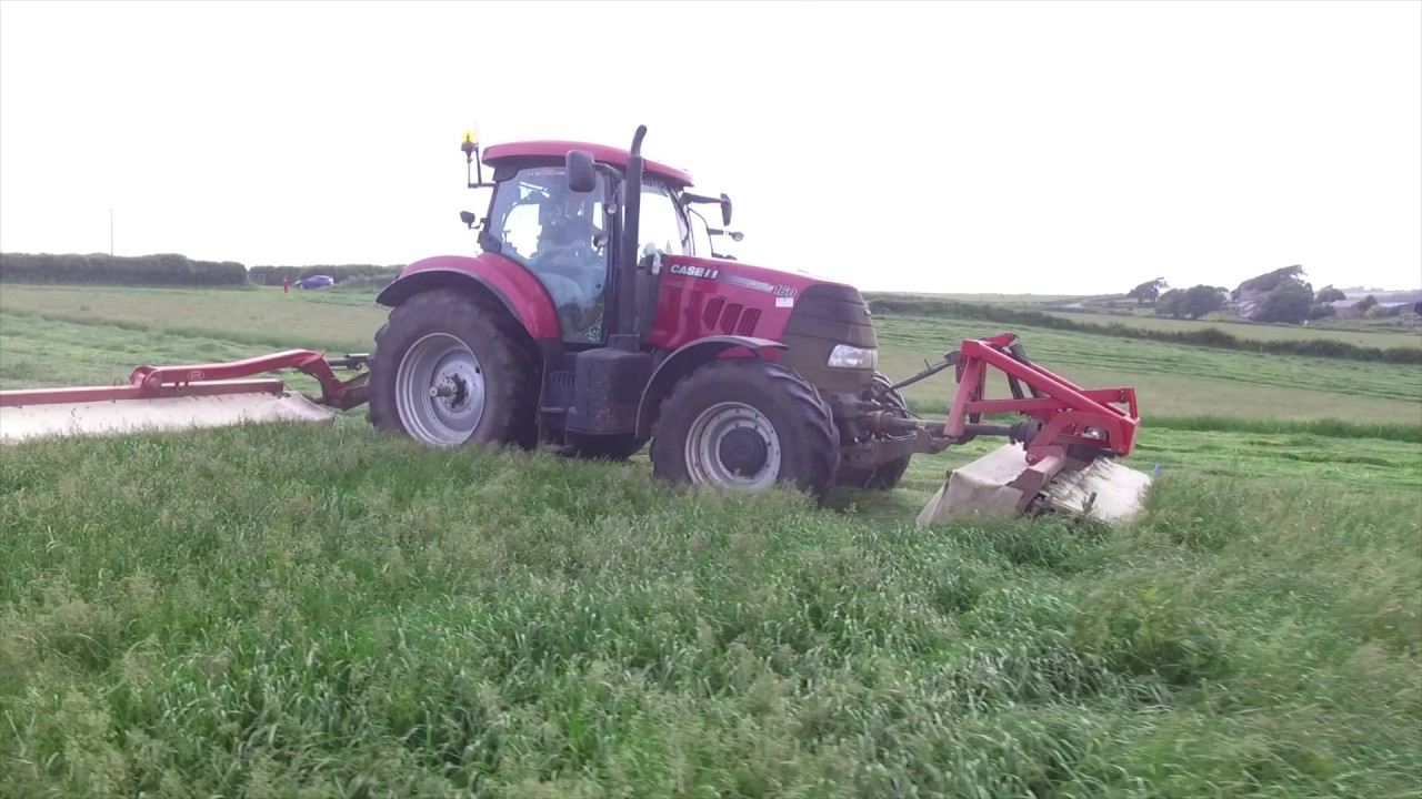 mowing silage home farm stackpole 2017 - YouTube