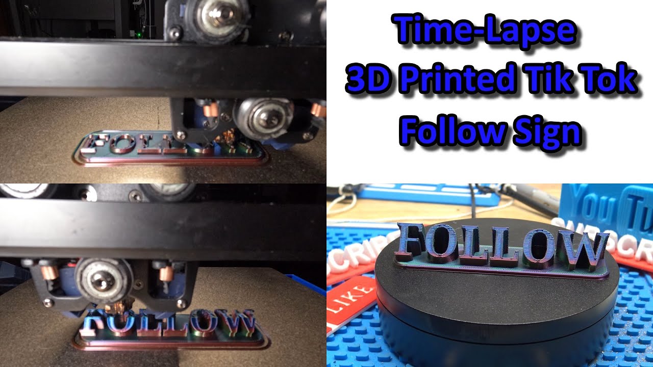 (535) Time-Lapse 3D Printed Tik Tok Follow Sign - YouTube
