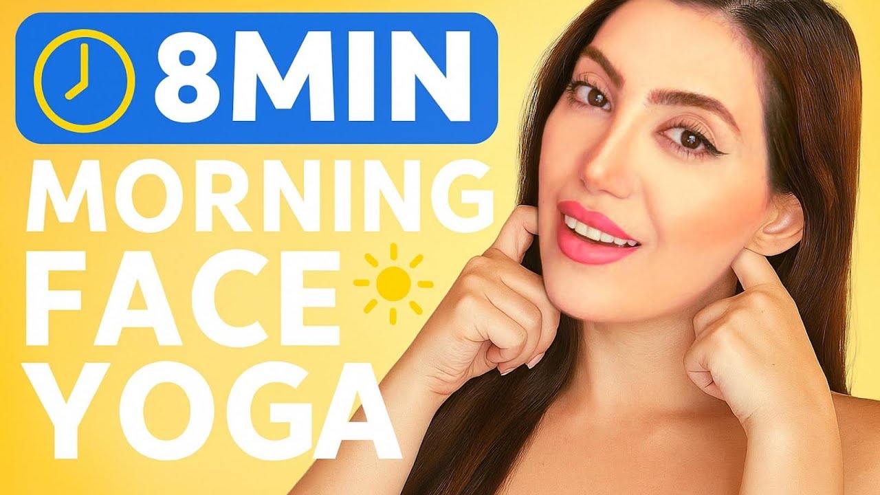 Morning Face Yoga Routine ( Full Face 8 minutes ) 🌞🤩 #faceyoga # ...