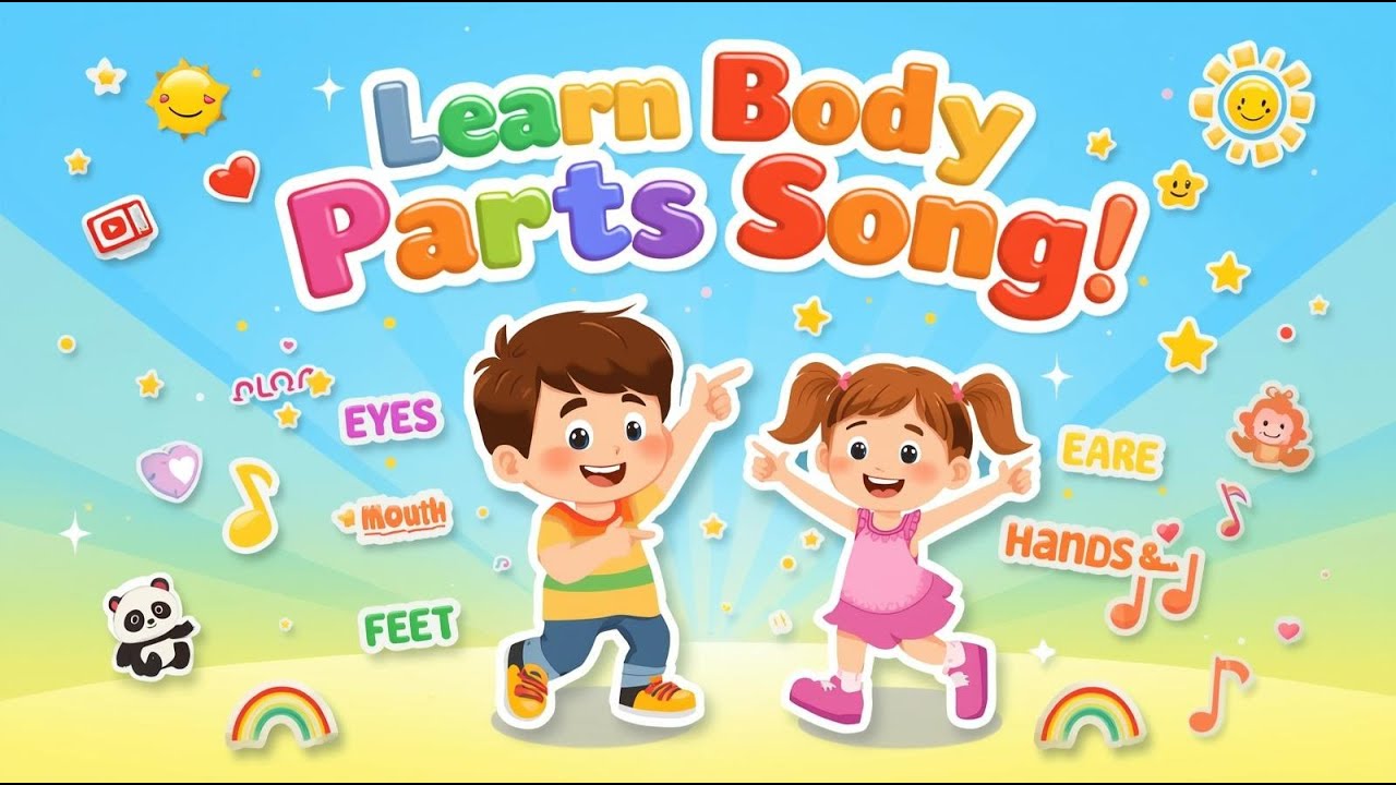 🎶 Learn Body Parts Song for Kids 🧠👀👂👃 | Fun Dance 💃 & Learning Video ...