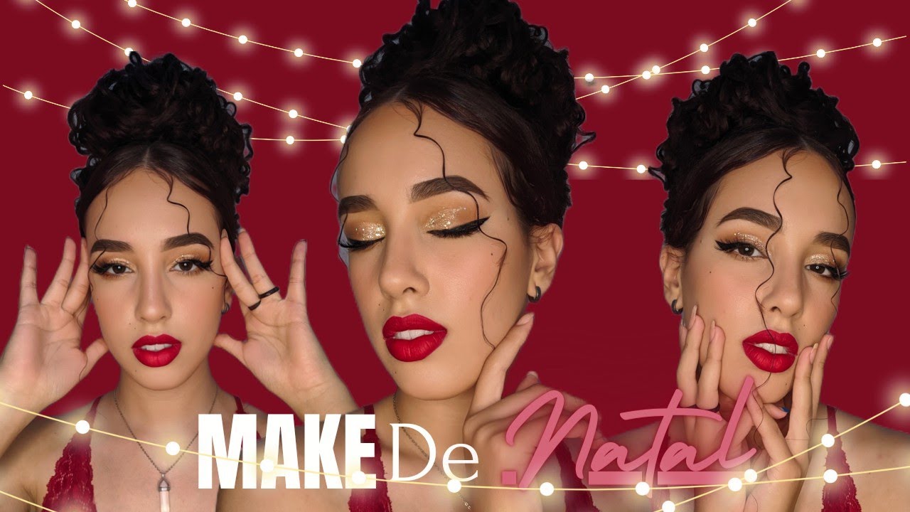 Inspiração de MAKE PRO NATAL |Maquiagem para o natal - YouTube