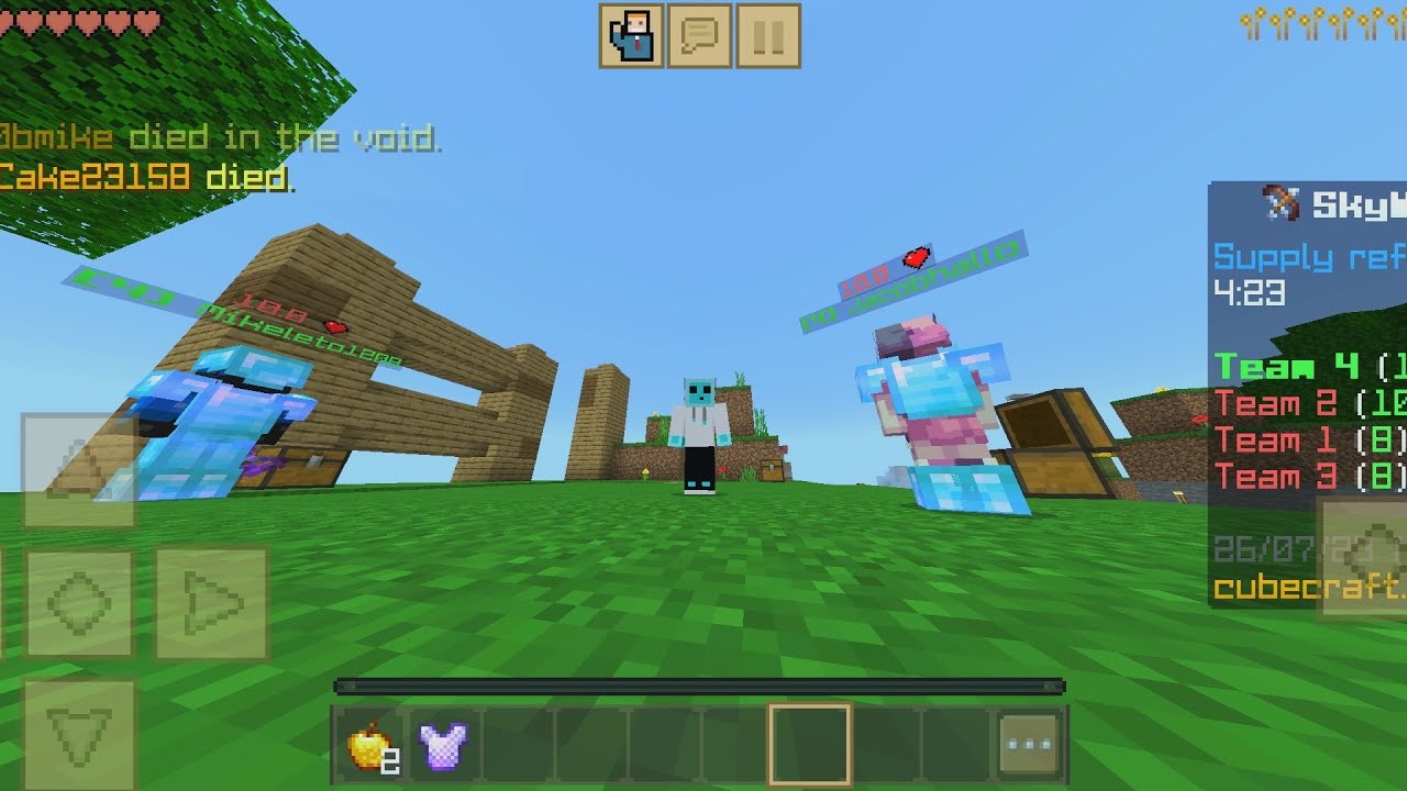 jugando sky wars en minecraft y conociendo a costraptor , pandest - YouTube