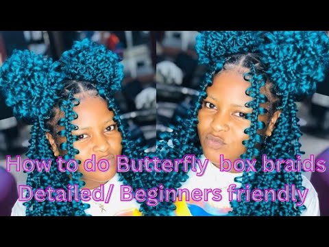 How To Do Butterfly Braids aka Jungle Boxbraids Tutorial - YouTube