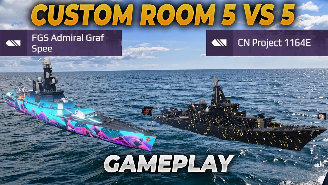 FGS Admiral Graf Spee And CN Project 1164E Gameplay - Modern Warships ...