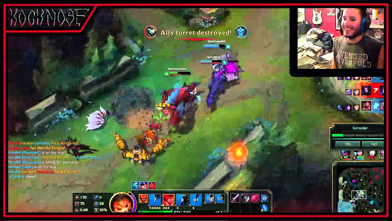 Triple kill with gnar - YouTube
