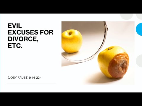 Evil Excuses for Divorce, Etc. - YouTube