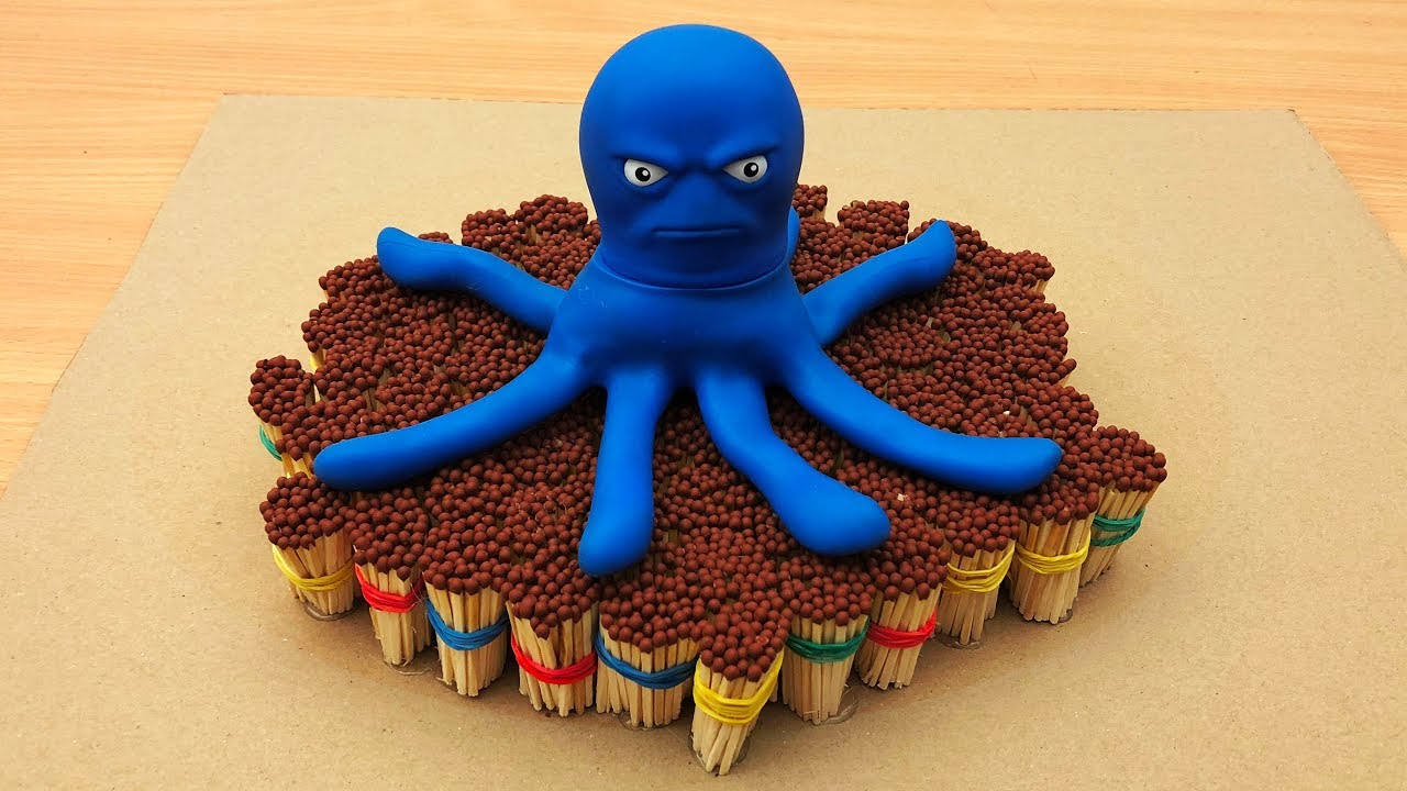 EXPERIMENT 10000 Matches vs Stretch Octopus - YouTube